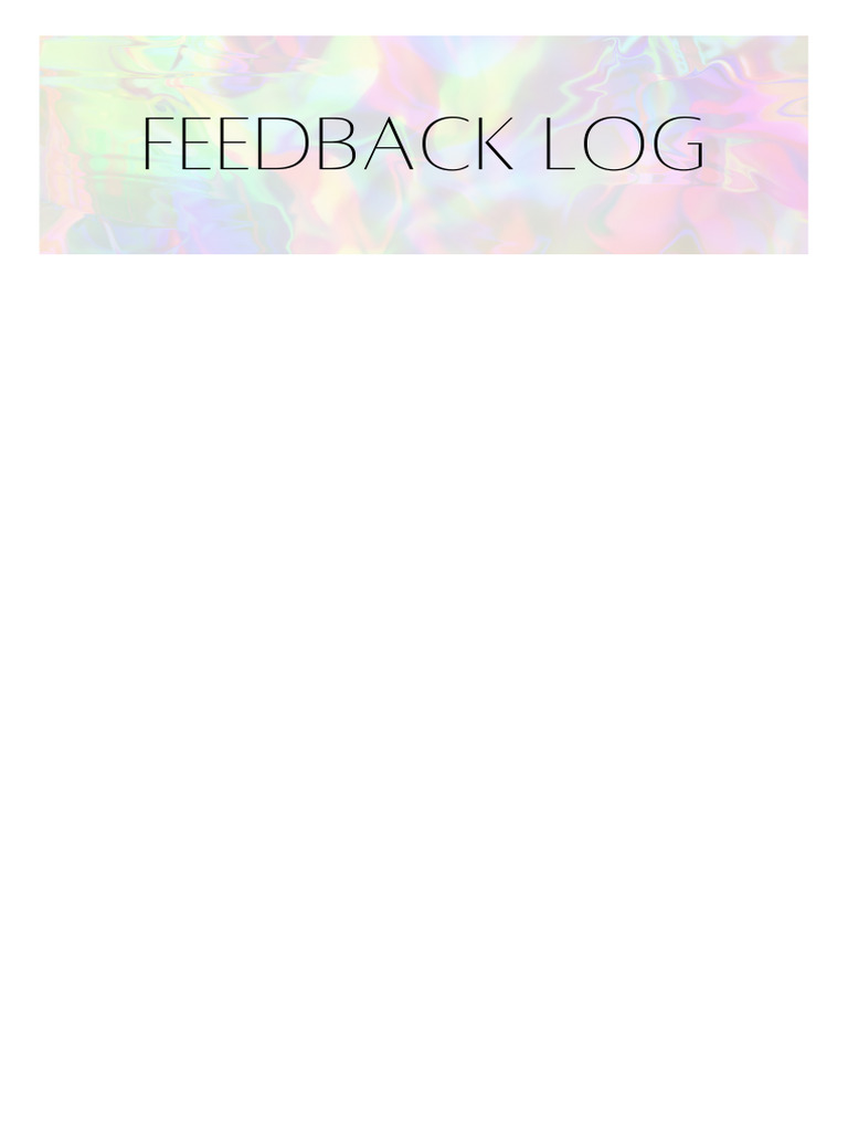 Feedback Log | Download Free PDF | Learning | Social Psychology