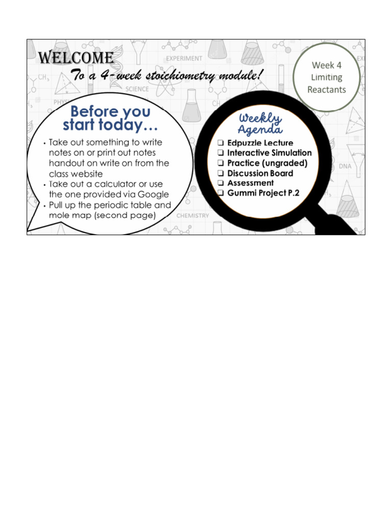 Limiting Reactants Notes Handout | PDF | Mole (Unit) | Molecules
