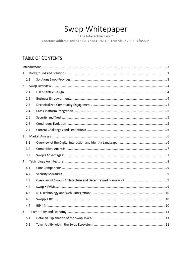 Swop Whitepaper v5 | PDF | Computer Security | Security