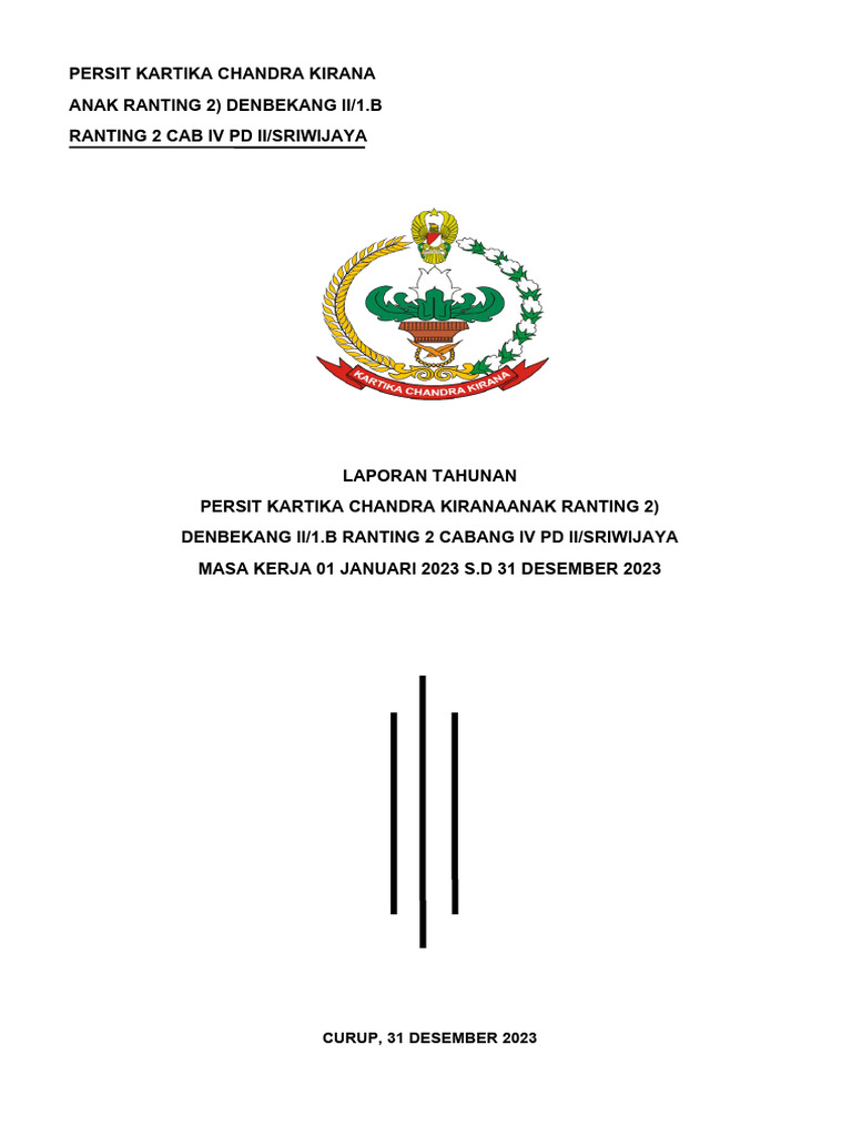 Laporan Tahunan Persit Kartika Chandra Kirana 2023 Final | PDF