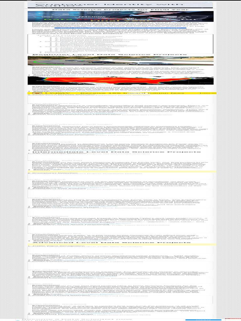 Data Science Projects For Final Year | PDF | Time Series | Cancer