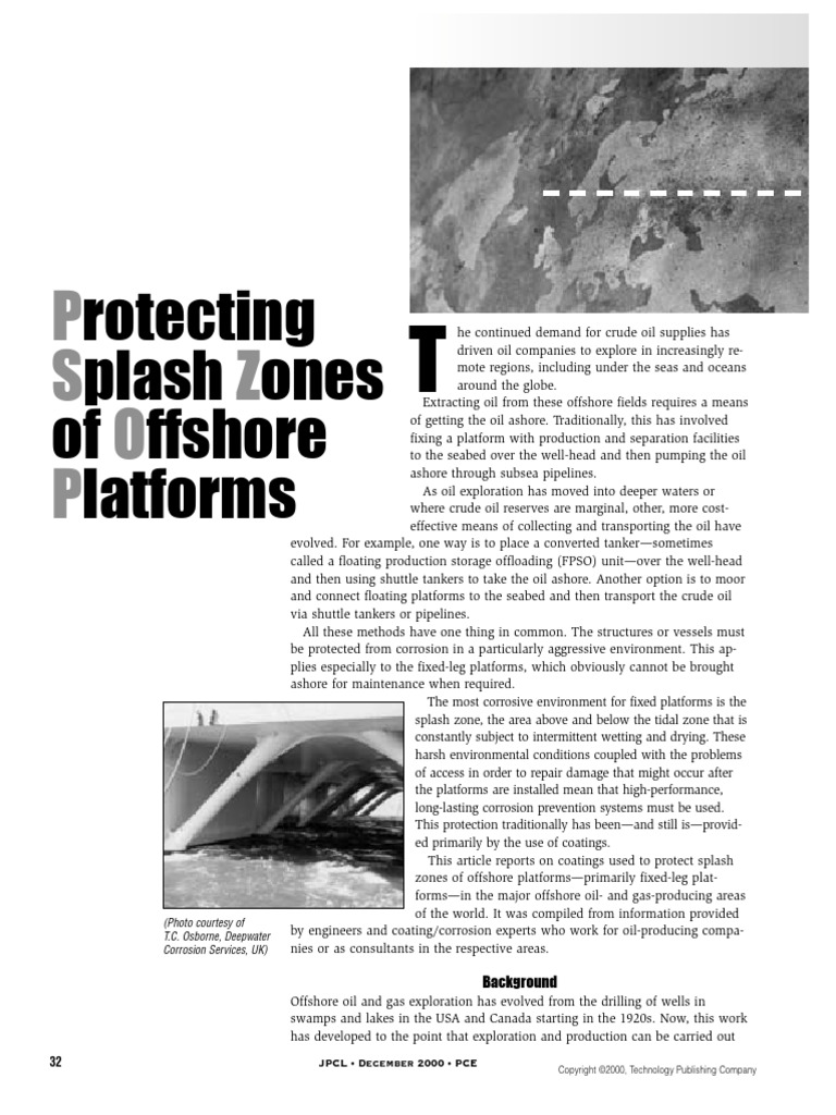 Protecting Splash Zones of Offshore Platforms | Download Free PDF ...