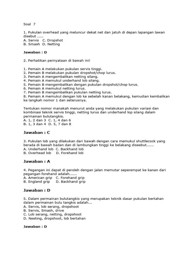 Soal Kls 7 Merdeka | PDF