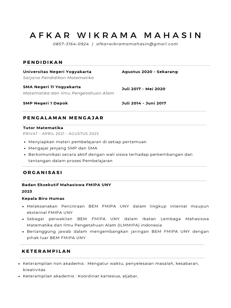 CV Afkar Wikrama Mahasin | PDF | Kesehatan Holistik