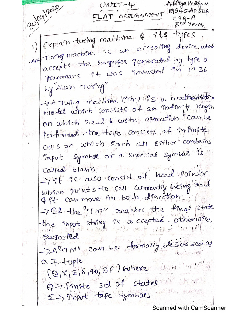 19645A0506, M.Aditya Reddy, FLAT ASSIG, 4 UNIT | PDF