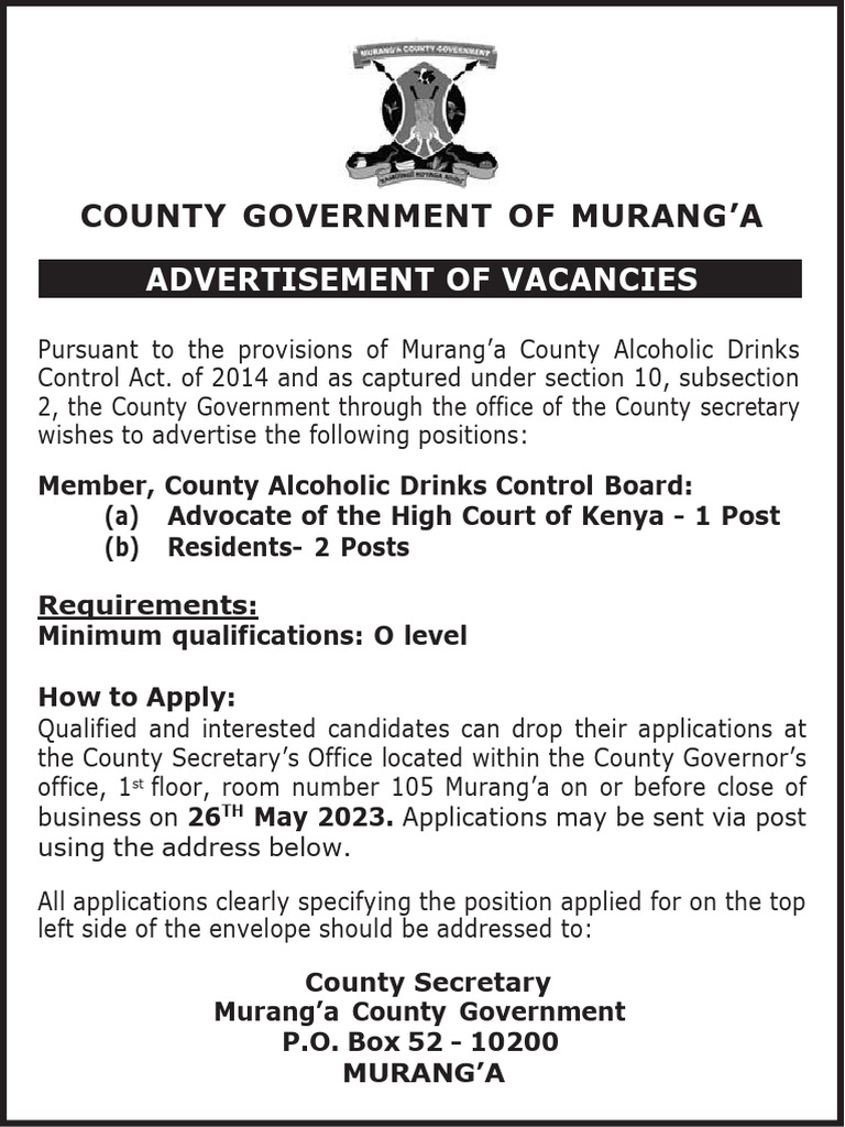 Advertisement of Vacancies | PDF