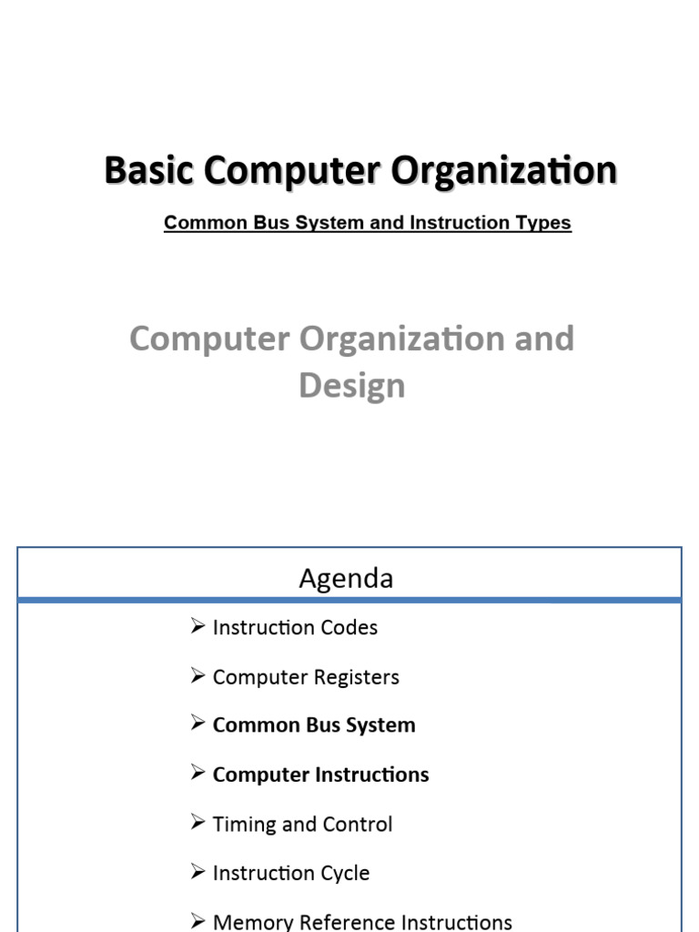 Basic Computer OrganizationCommon Bus System and Instructions | PDF ...