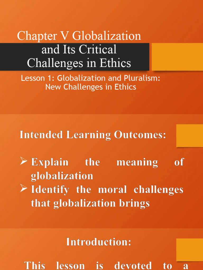 Chapter 5 Lesson 1 Globalization and Its Critical Challenges in | PDF | Human Migration | Poverty