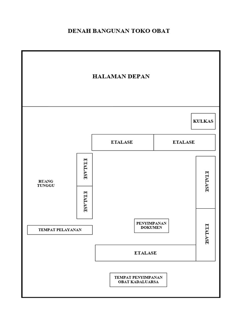 Denah Toko Obat dan Ruang Pelayanan | PDF