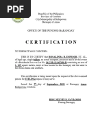 Barangay Death Certification Sample | PDF