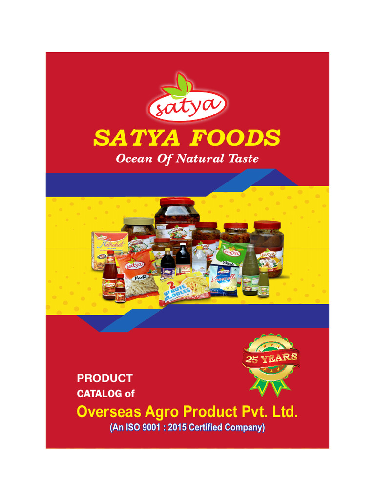 Satya Foods Product Catalog | PDF | Wellness