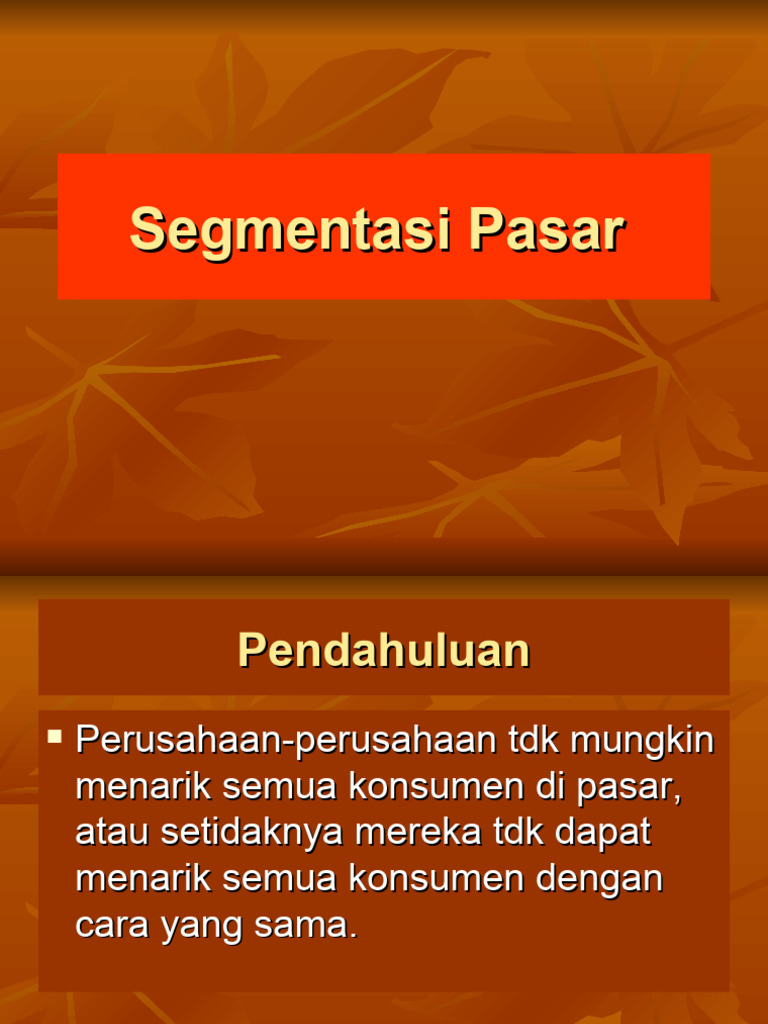 Strategi Segmentasi Pasar Efektif | PDF