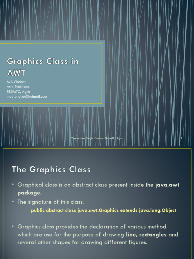 Graphics Class in AWT | PDF | Computer Science | Computing