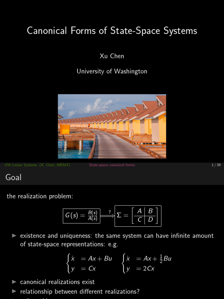 Observer Canonical Form in State-Space | PDF | Mathematics | Applied ...