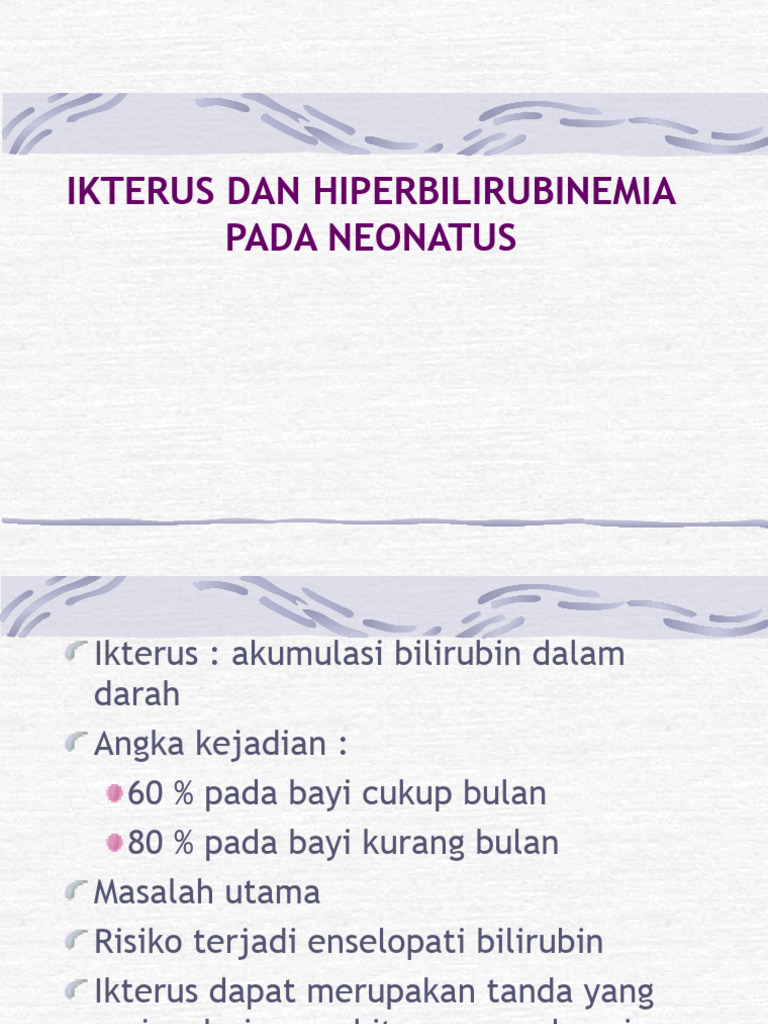 Ikterus Dan Hiperbilirubinemia Pada Neonatus | PDF