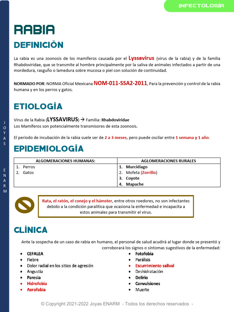 Rabia | PDF | Rabia | Especialidades Medicas