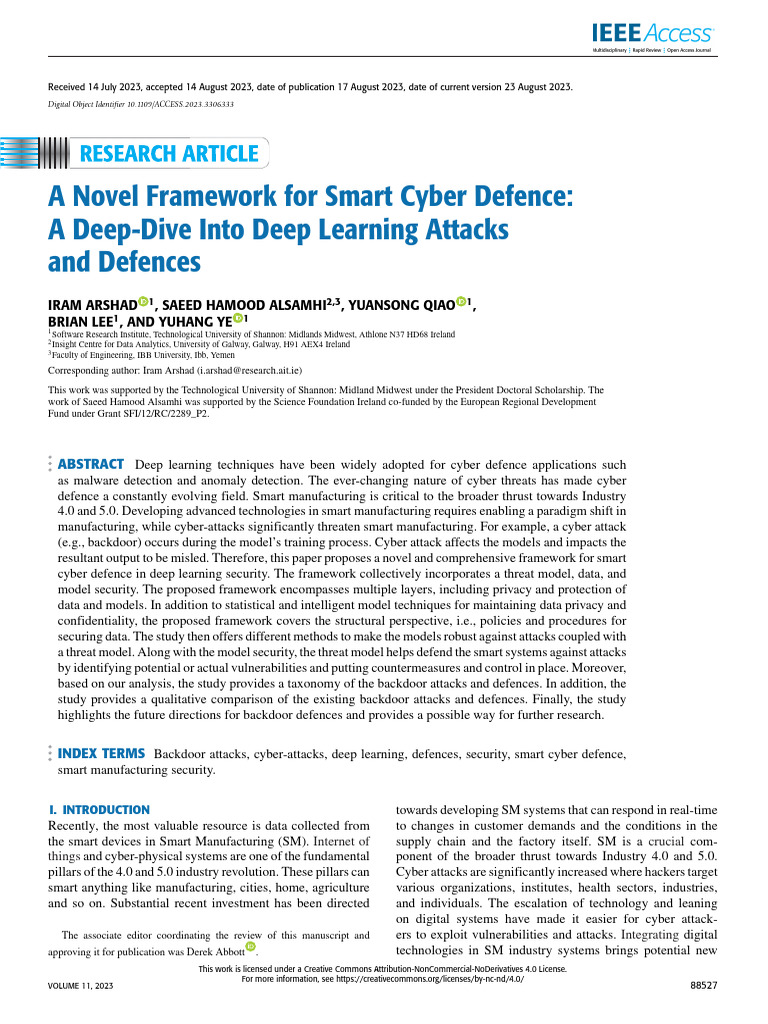 A Novel Framework For Smart Cyber Defence A Deep Dive Into Deep