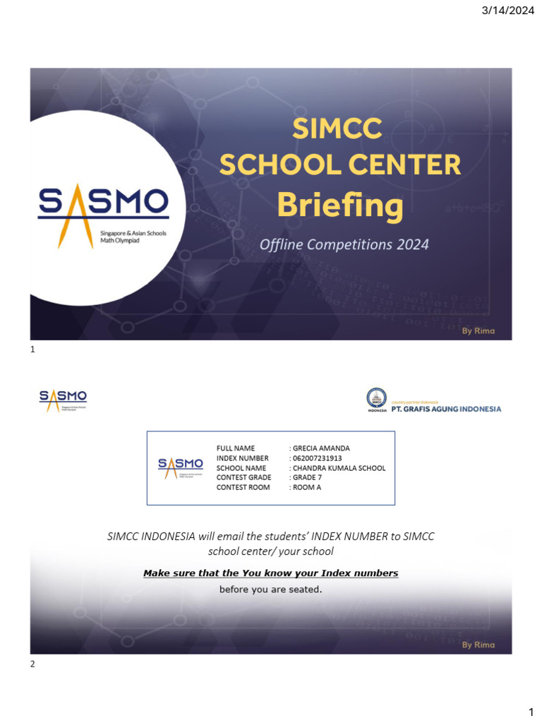 SIMCC Offline Competitions 2024 Guide | PDF