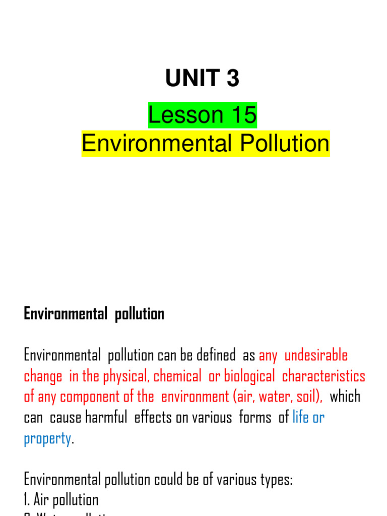 EVS 2022 PPT Unit 3 | PDF