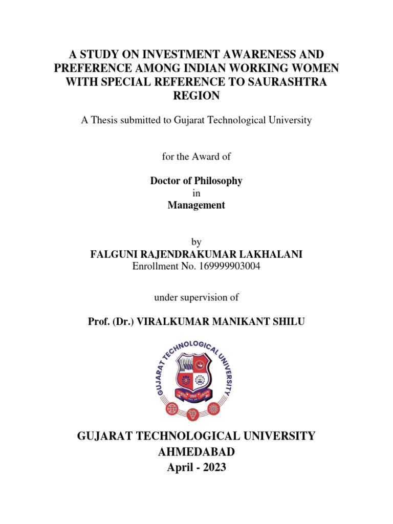 Final Thesis - 207285 | PDF | Investing | Copyright