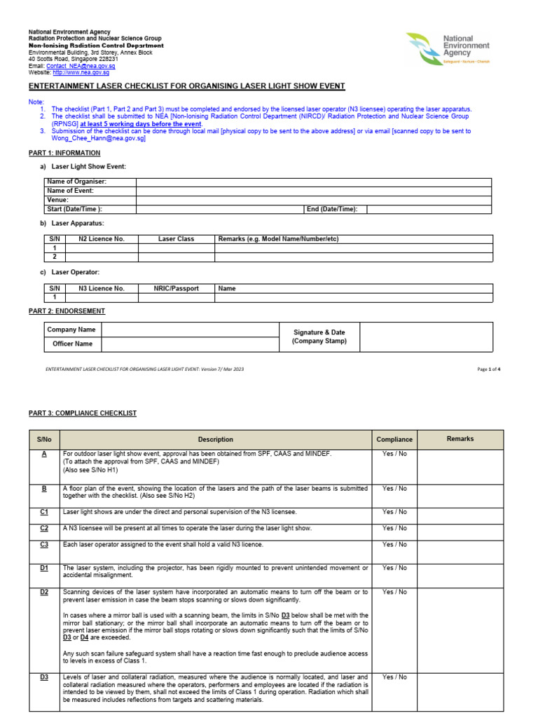 Entertainment Laser Checklist For Organising Laser Light Show Event ...