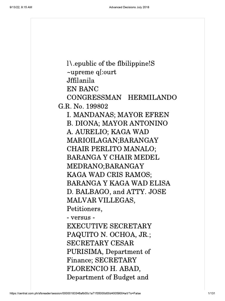 Mandanas VS Ochoa | PDF | Mandamus | Public Law