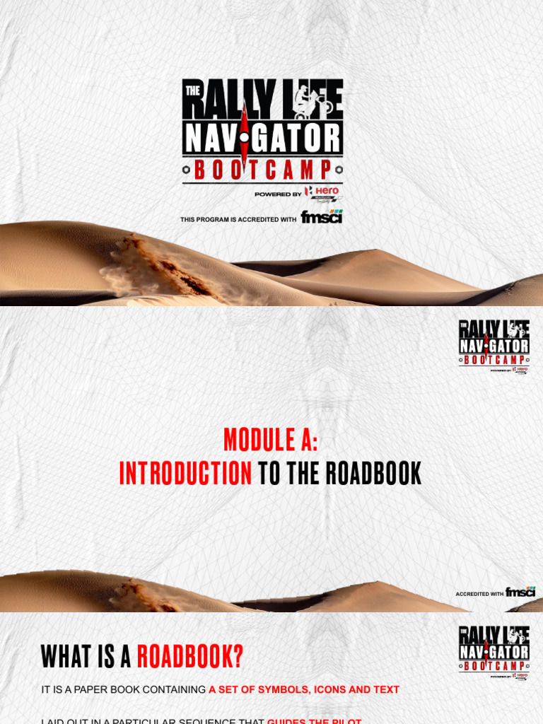 Rally Roadbook Navigation Guide | PDF