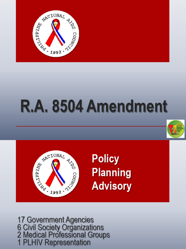 RA 8504 Amendment Highlights | PDF | Hiv/Aids | Prevention Of Hiv/Aids