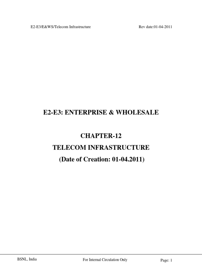 BSNL Telecom Infrastructure Overview | PDF | Air Conditioning | Rectifier