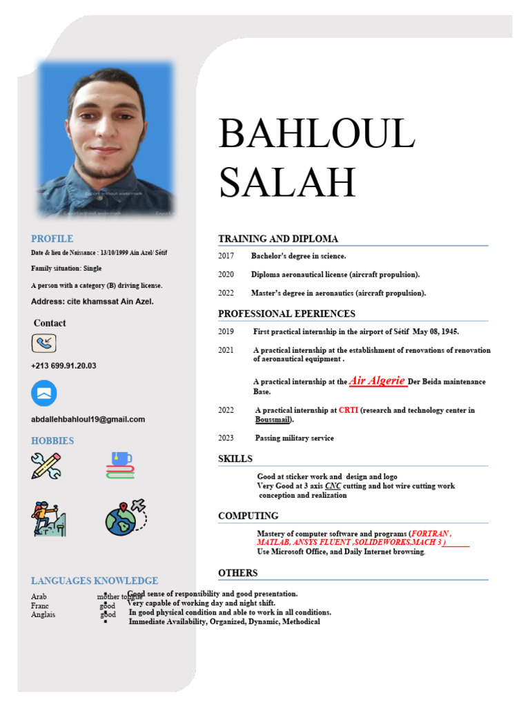 Salah cv1 PDF | PDF | Computing | Software