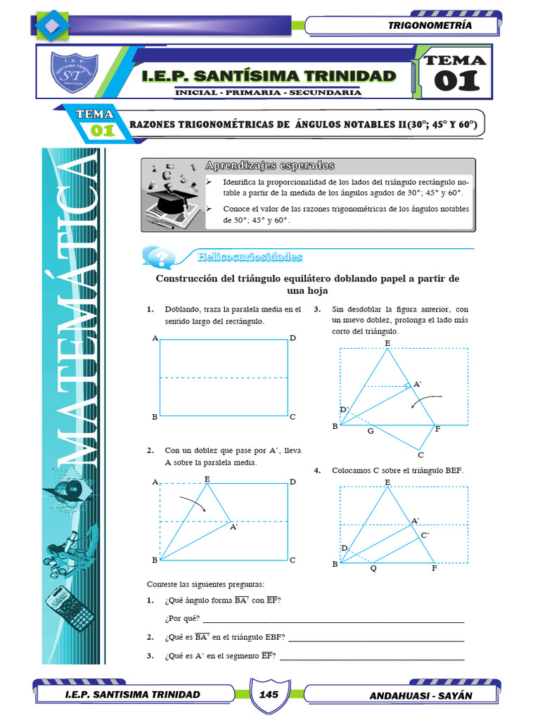Trigo Ii Bim 2° Sec | PDF | Triángulo | Trigonometría