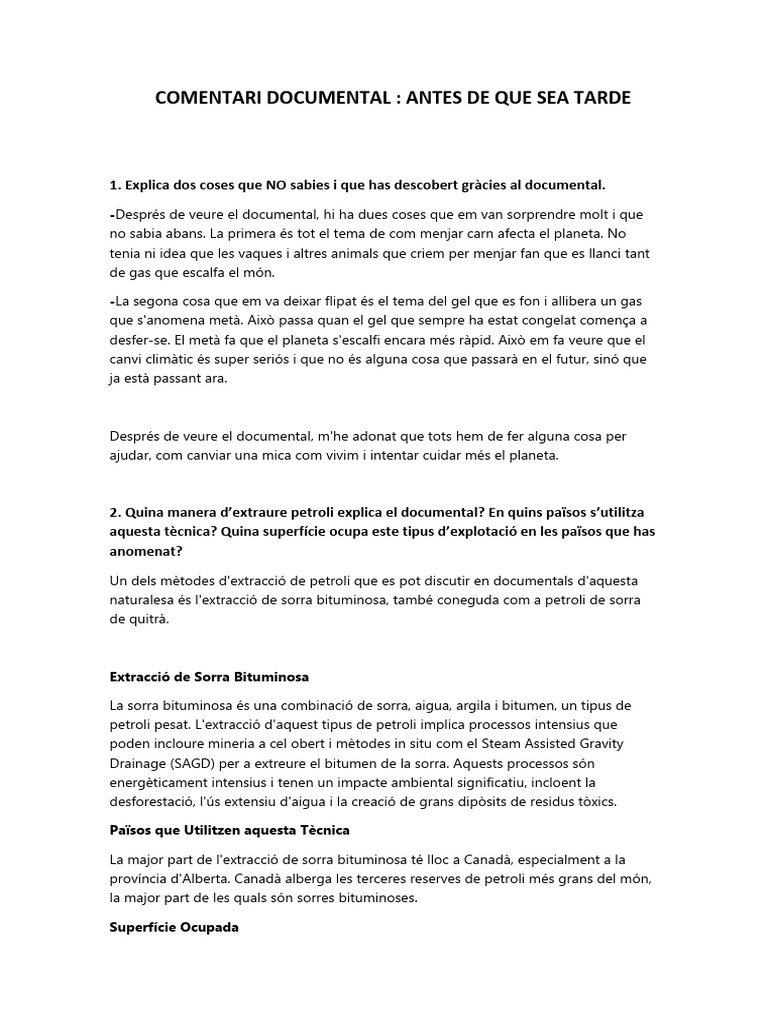 Comentari Documenta1 | PDF