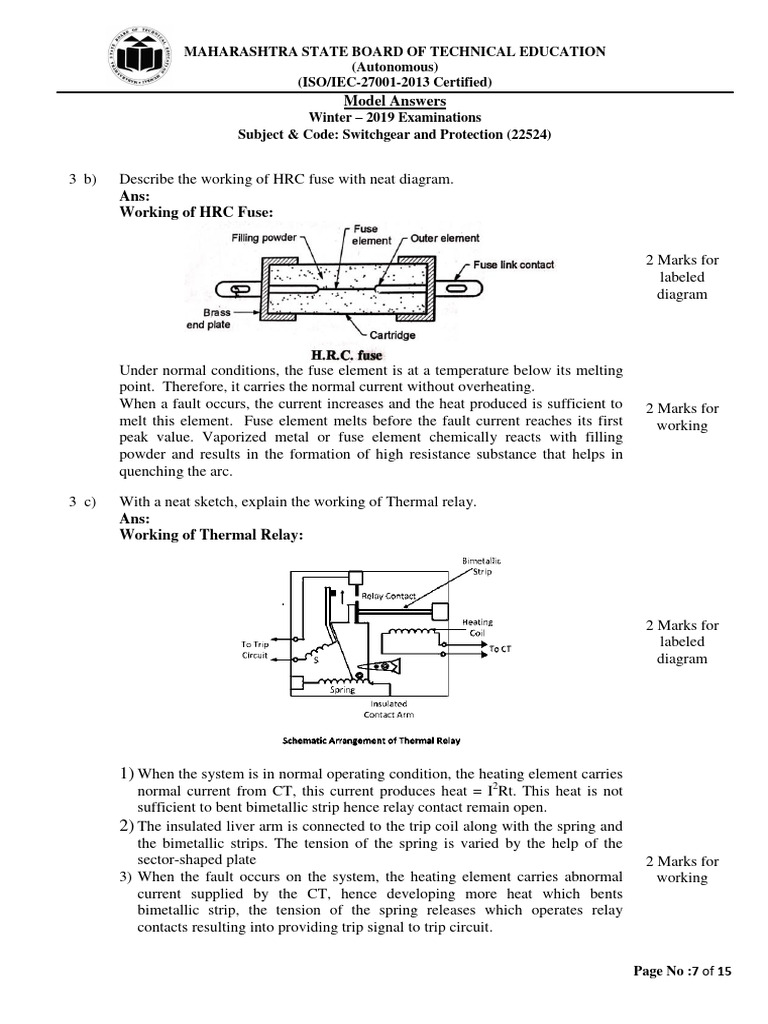HRC Fuse and Thermal Relay Explained | PDF | Fuse (Electrical) | Relay