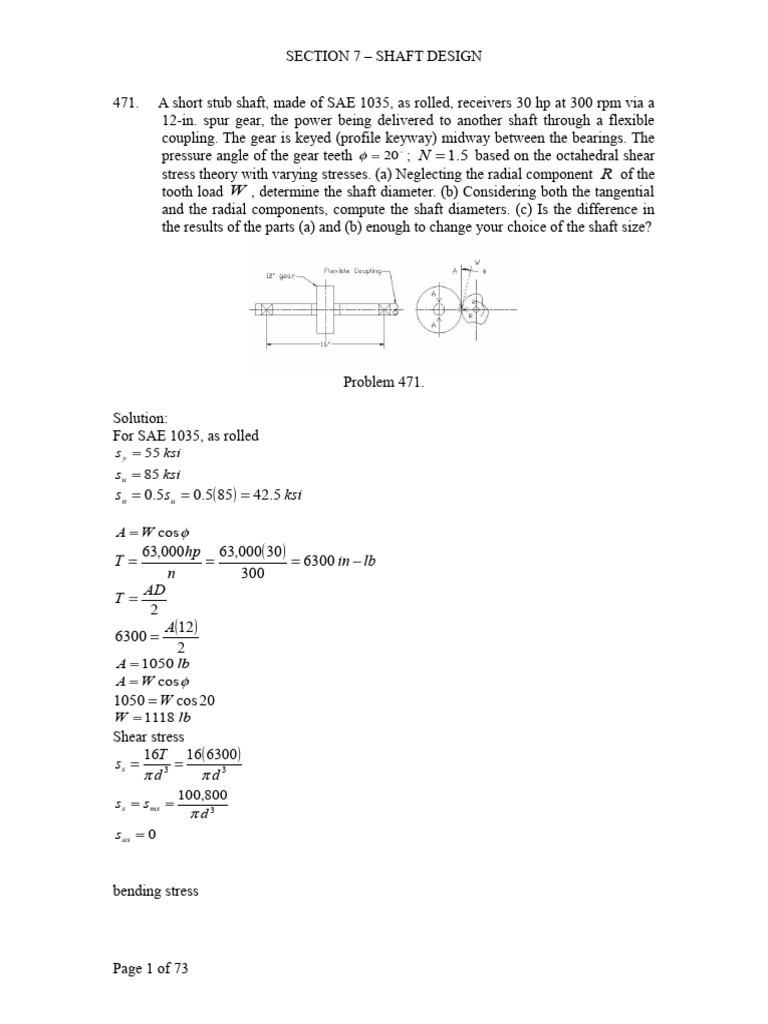 Shafts | PDF | Belt (Mechanical) | Stress (Mechanics)