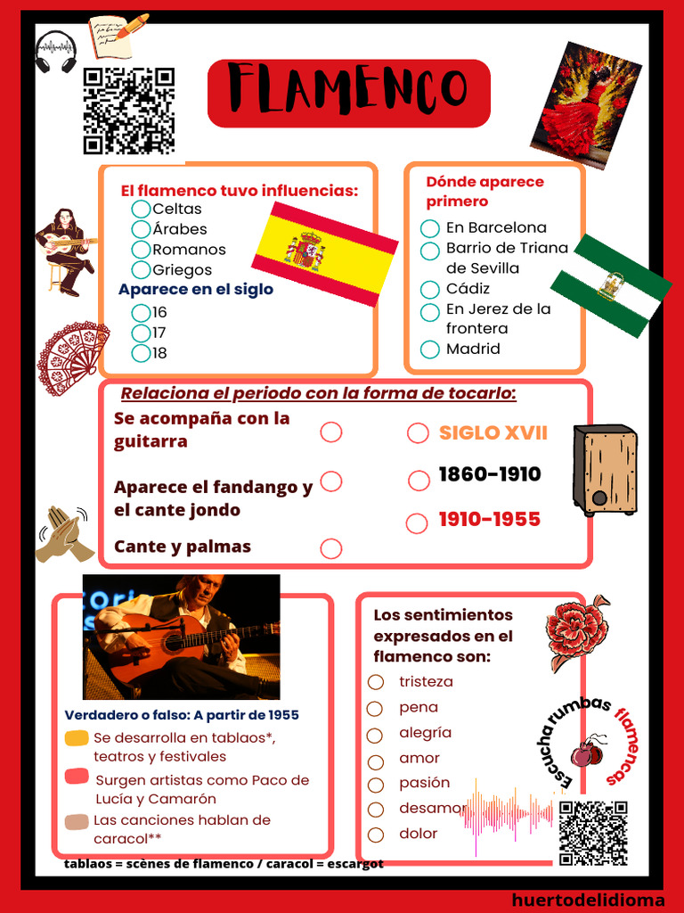 Ficha Comprensión Oral El Flamenco | PDF