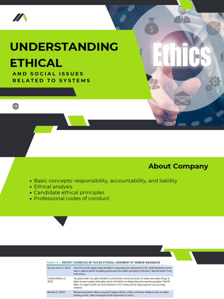 Understanding Ethical and Social Issues Related To Systems | PDF ...
