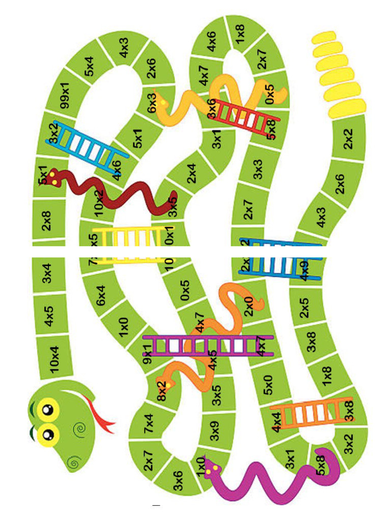 Snake and Ladders Multiplication | PDF