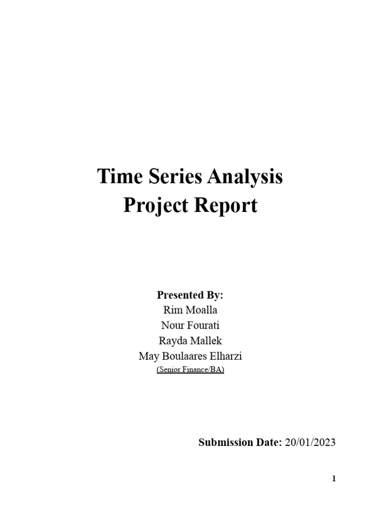TSA Project Report 2 | PDF | Stationary Process | Autoregressive Model