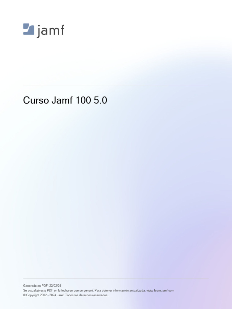 Curso Jamf 100 5.0 2-23-2024 | PDF | Mac OS | Apple Inc.
