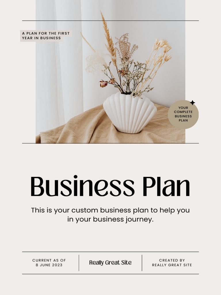 Beige Aesthetic Modern Business Plan A4 Document | PDF | Business Intelligence | Strategic ...