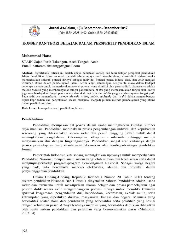 Konsep Dan Teori Belajar Dalam Perspekti Ebd40d0b | PDF | Karier & Perkembangan | Sains & Matematika