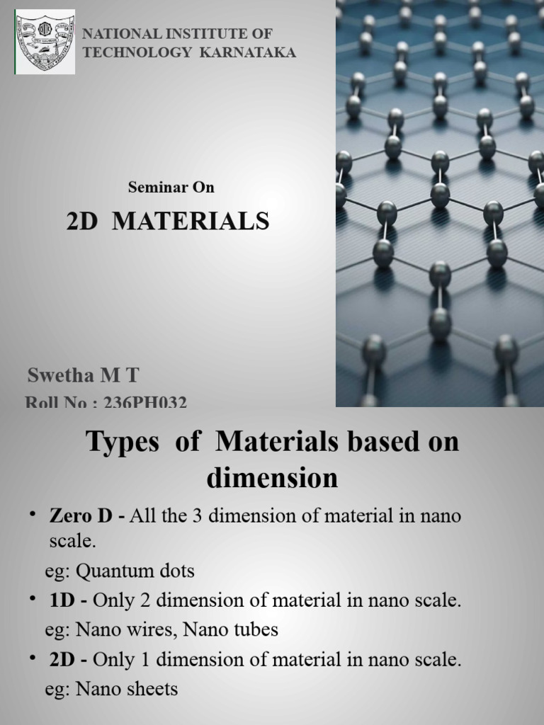 Swetha Presentation | PDF | Graphene | Applied And Interdisciplinary Physics