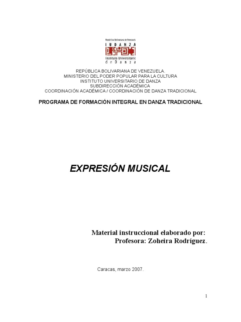 Expresión Musical | PDF | Ritmo | Bailes