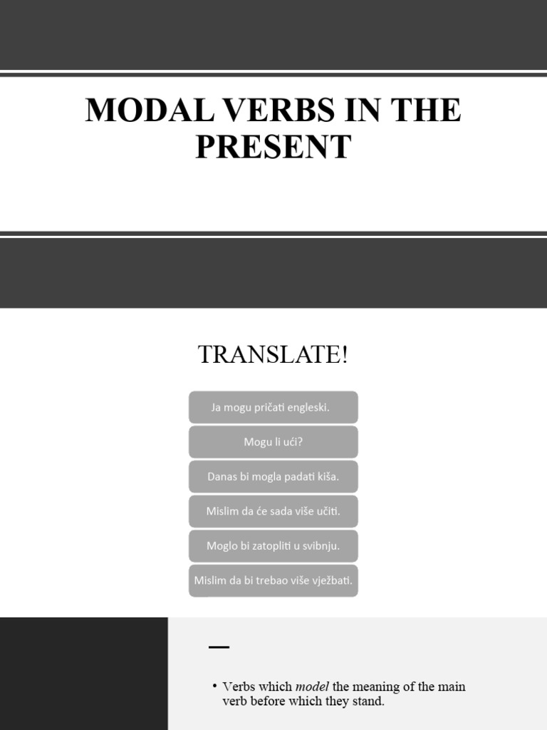 Modal Verbs | PDF | Verb | Semantic Units
