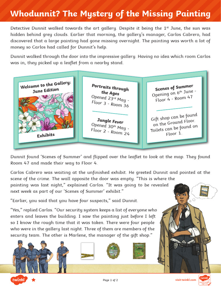 The Mystery of The Missing Painting | PDF