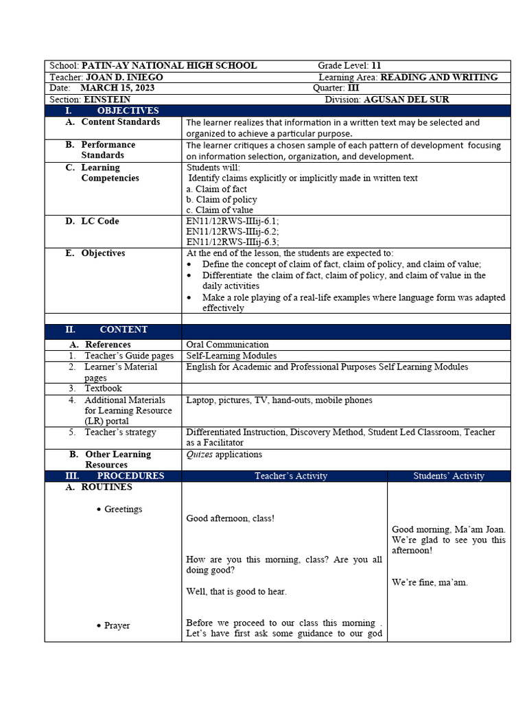 COTi 3 DLP KPUP INIEGO | PDF | Learning | Teachers