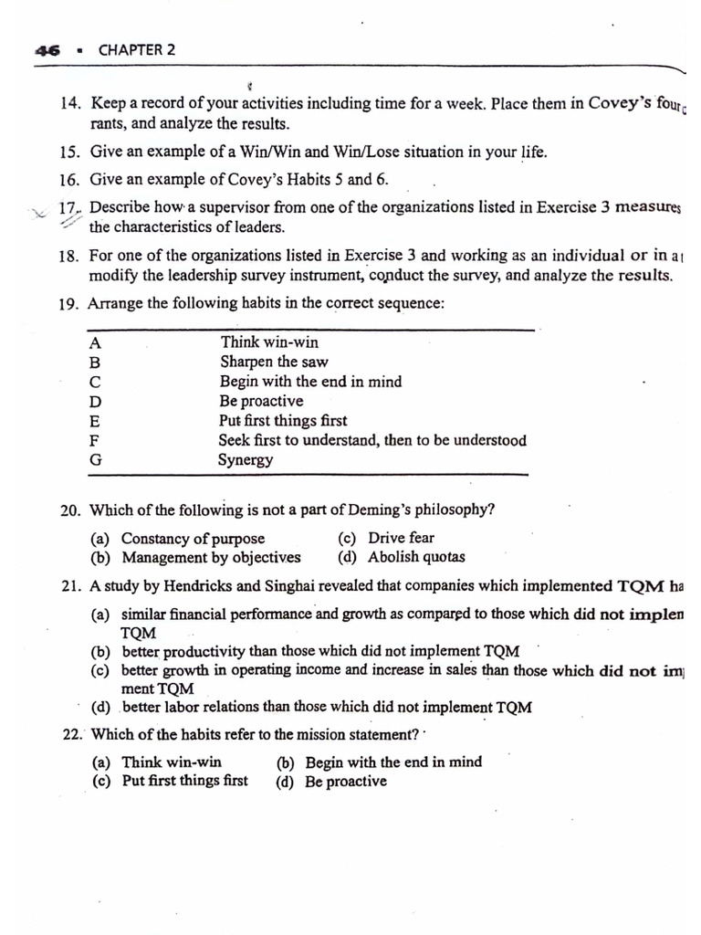 TQM MCQs 3rd Edition | PDF