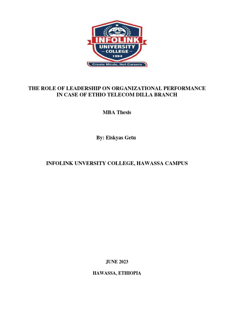 Eiskyas Getu Research | PDF | Leadership | Statistics