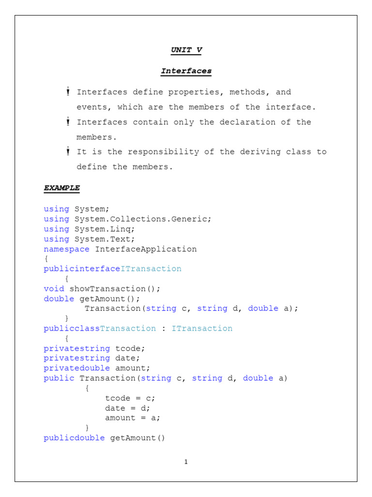 C# Unit-5 | PDF | C Sharp (Programming Language) | Command Line Interface