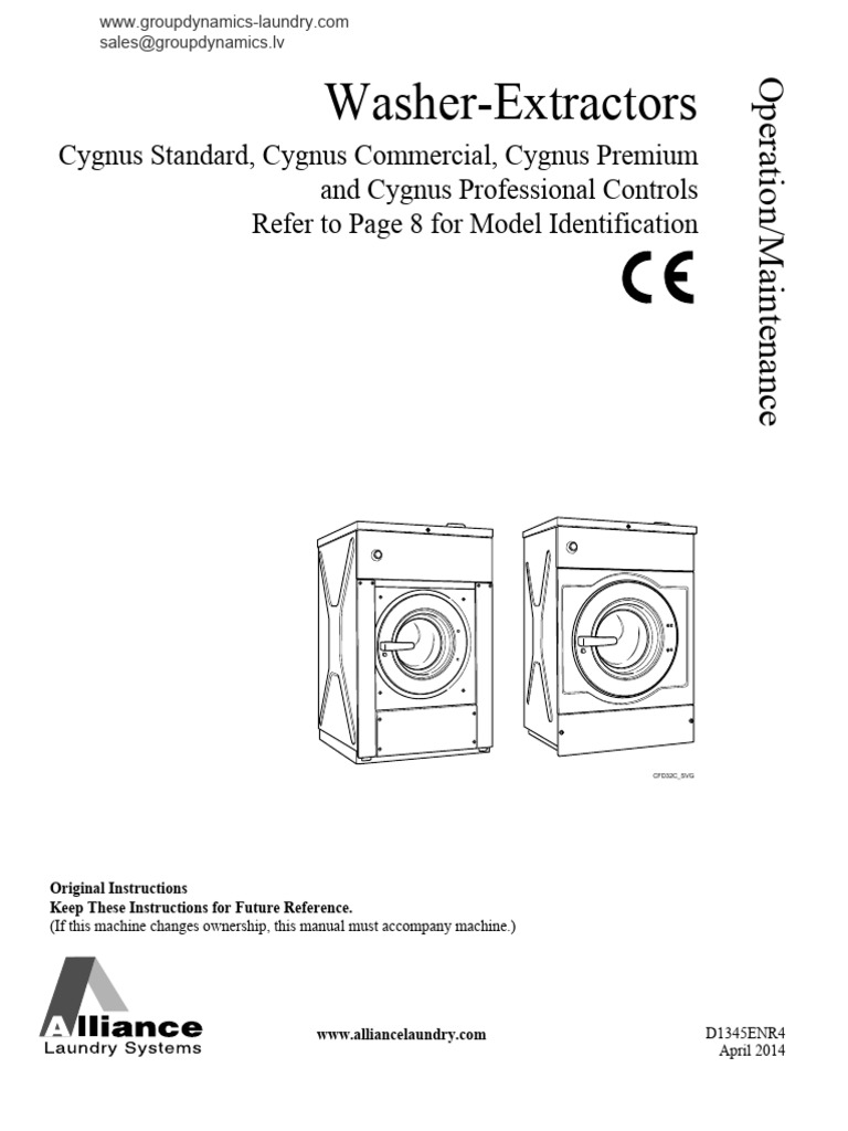 Alliance Laundry System D1345en | PDF | Washing Machine